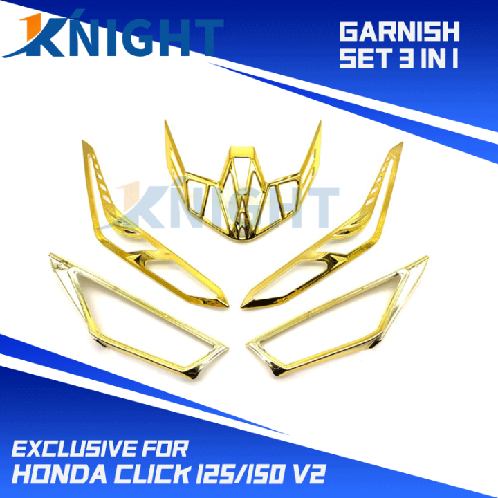 Knight Motorcycle Garnish Set 3 in 1 For Honda Click 125i/150i ...
