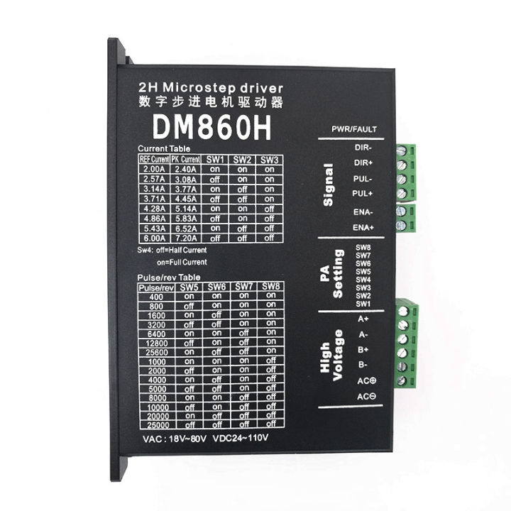 5786 DM860H ดิจิตอล Stepper Motor Driver Micro Step Motor Brush Less DC ...
