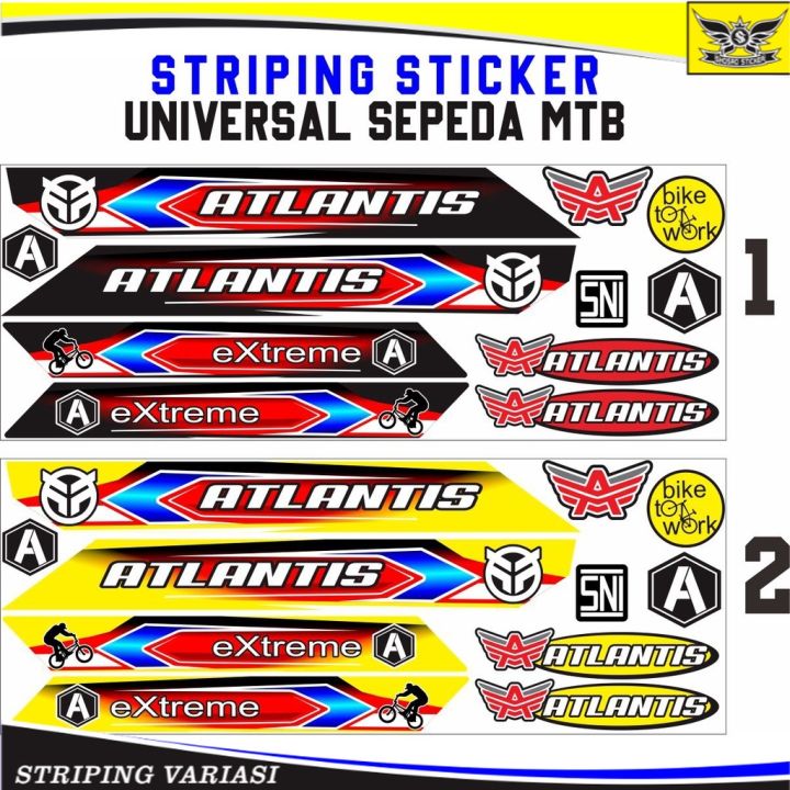 STIKER MOTIF LIS ART COD / VARIASI SEPEDA MTB/BIKE ALL STRIPING/STICKER ...
