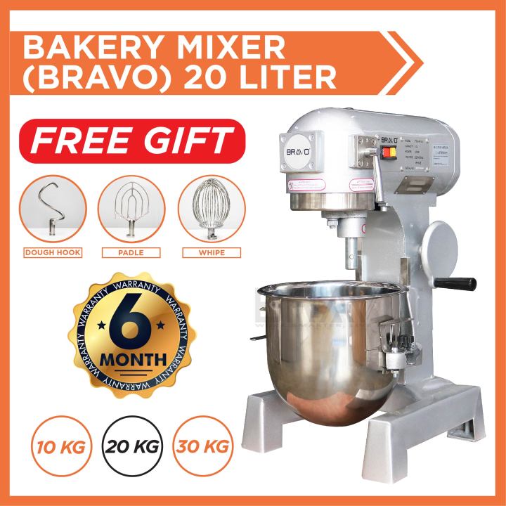 BRAVO B20 Bakery Stand Mixer Capacity 20 Litres and 5KG Flour [20L ...