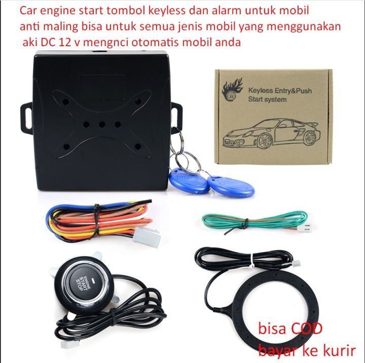 Car engine start tombol keyless dan alarm untuk mobil anti maling bisa ...
