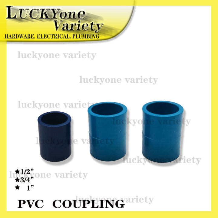 PVC PLAIN COUPLING PIPE FITTINGS ( BLUE ) 1/2" , 3/4" | Lazada PH