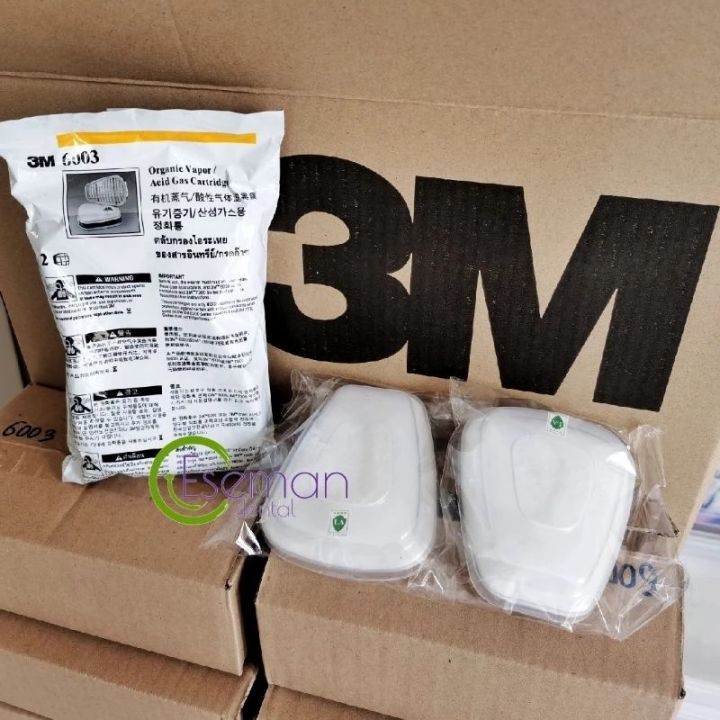 3M 6003 Organic Vapor Acid Gas Cartridge Filter utk Respirator 6200 ...