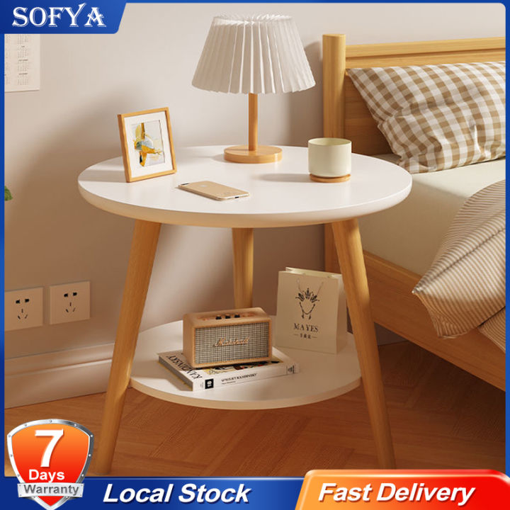 Sofya Small Coffee Table Round Side Small Table Living Room Small Mini Meja Kopi Mini Table ...