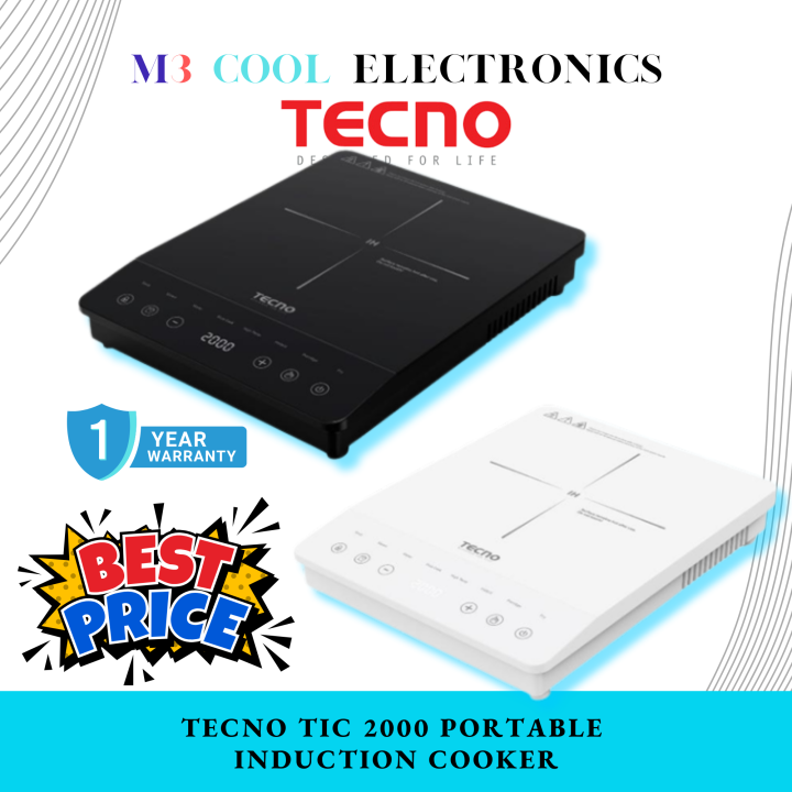 TECNO TIC 2000 PORTABLE INDUCTION COOKER + 1 YEAR WARRANTY | Lazada ...