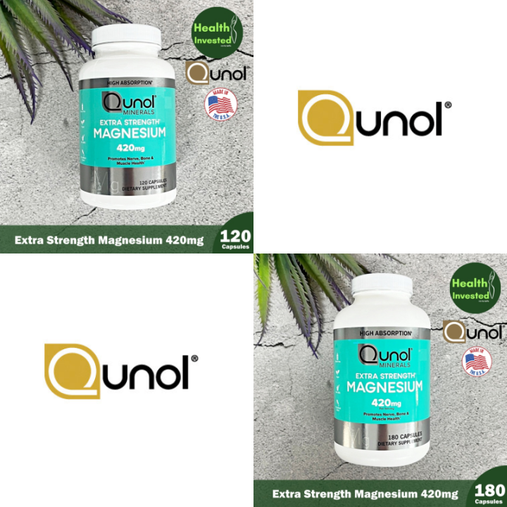 Extra Strength Magnesium 420mg 120 or 180 Capsules อาหารเสริม ...