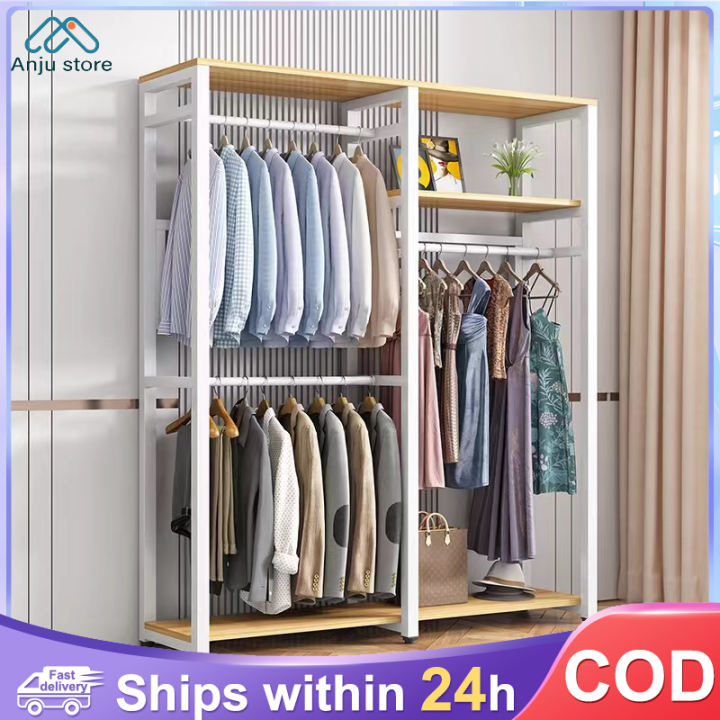 Clothes Rack Cabinet Storage Rack Open Combination Metal Standing ...
