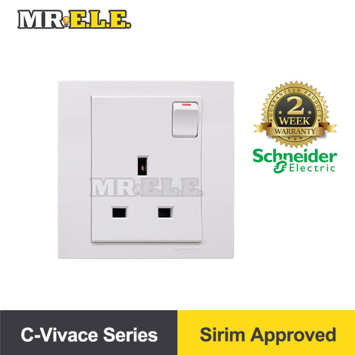 Schneider 13A Switch Socket KB15(C-Vivace) (Sirim Approved) | Lazada