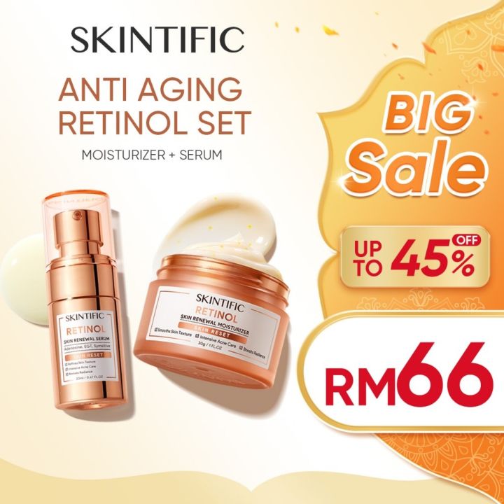 SKINTIFIC Retinol Skin Renewal Moisturizer Anti-Aging Anti-Wrinkle ...