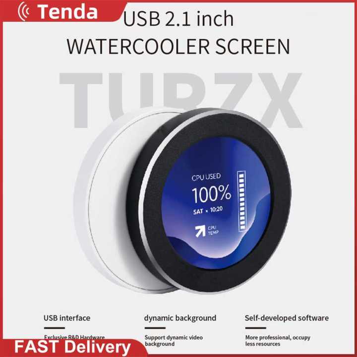 2.1 Inch Round LCD Screen 480x480 USB Water-Cooled IPS Secondary ...