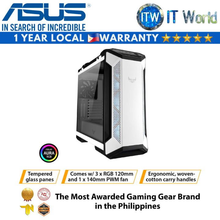 Itw | ASUS TUF Gaming GT501 White Edition Mid-Tower Tempered Glass PC ...