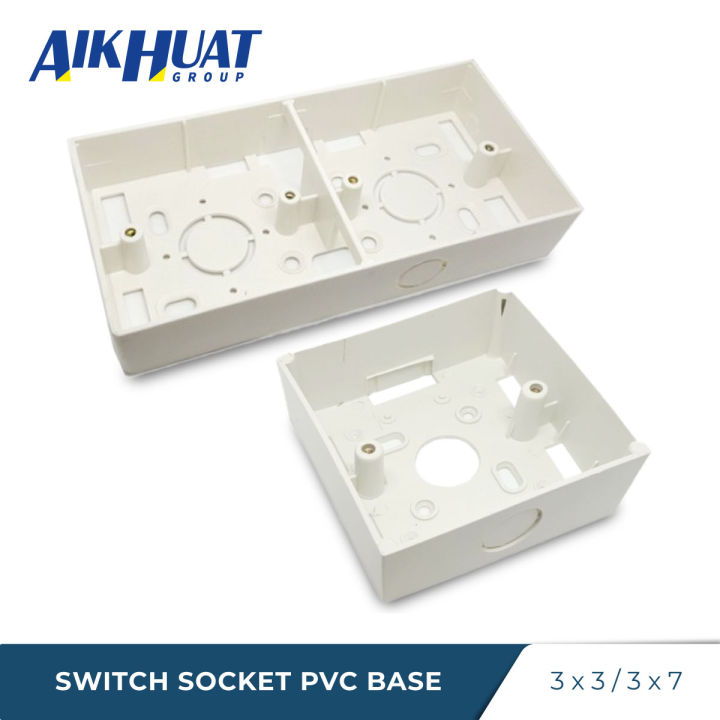 PVC Nut Box Base Switch Socket Base 3x3 / 3x7 | Lazada