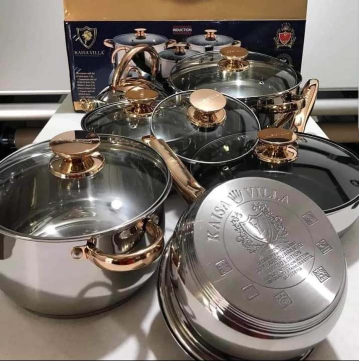 KAISA VILLA Cookware set 6PCS high quality Stainless Steel, Induction ...