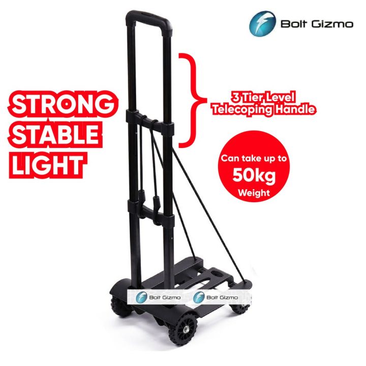 Heavy Duty Mini Multi-Functional Fordable Trolley Support Up to 50kg ...