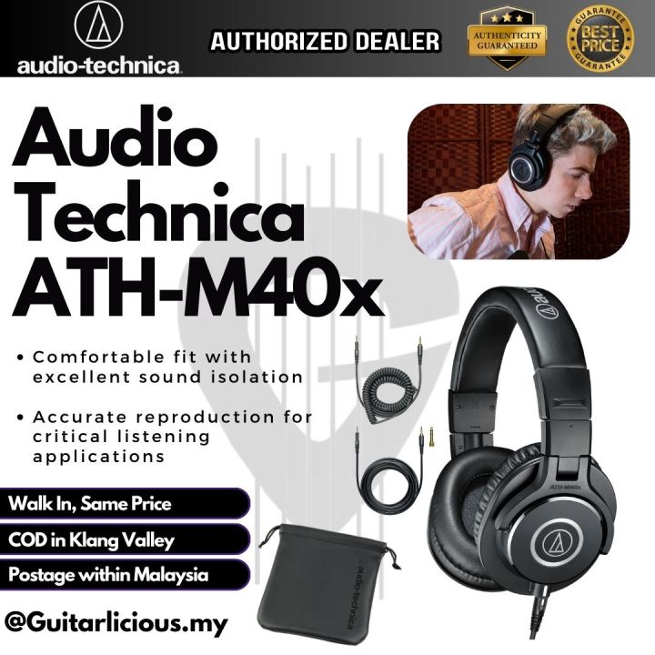 Audio Technica ATH-M40x Professional Monitor Headphones (ATH M40x ...