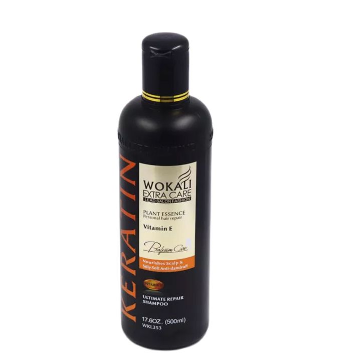 Wokali Extra Care Keratin Ultimate Repair Shampoo 500ml Plant Extract ...