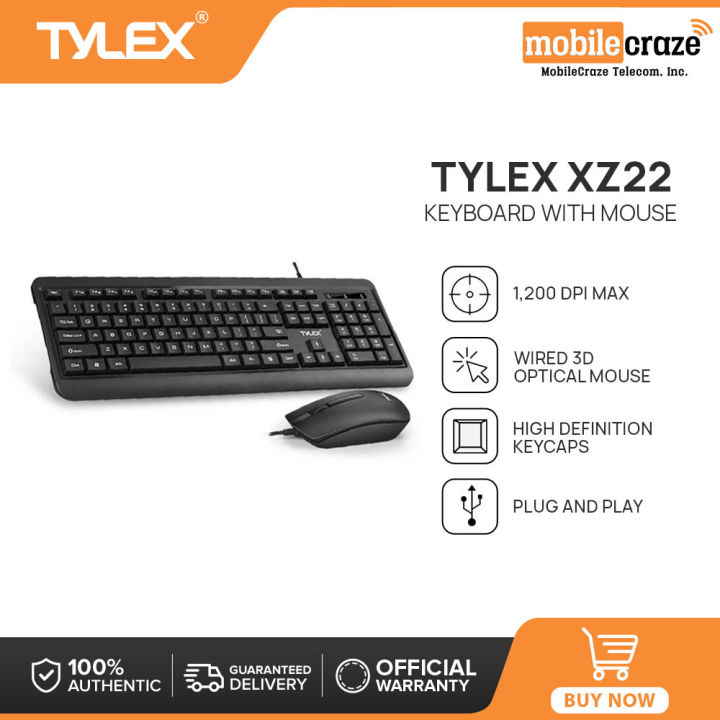 TYLEX XZ22 Home&Office Keyboard and Mouse Combo for PC Desktop Laptop ...