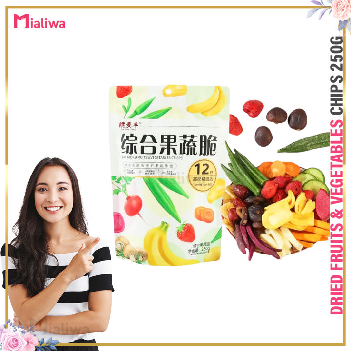 Dried Fruits And Vegetables Chips 250g 12in1 Crispy Mixed Dry Veggie Crisps Okra Mushroom Gulay ...