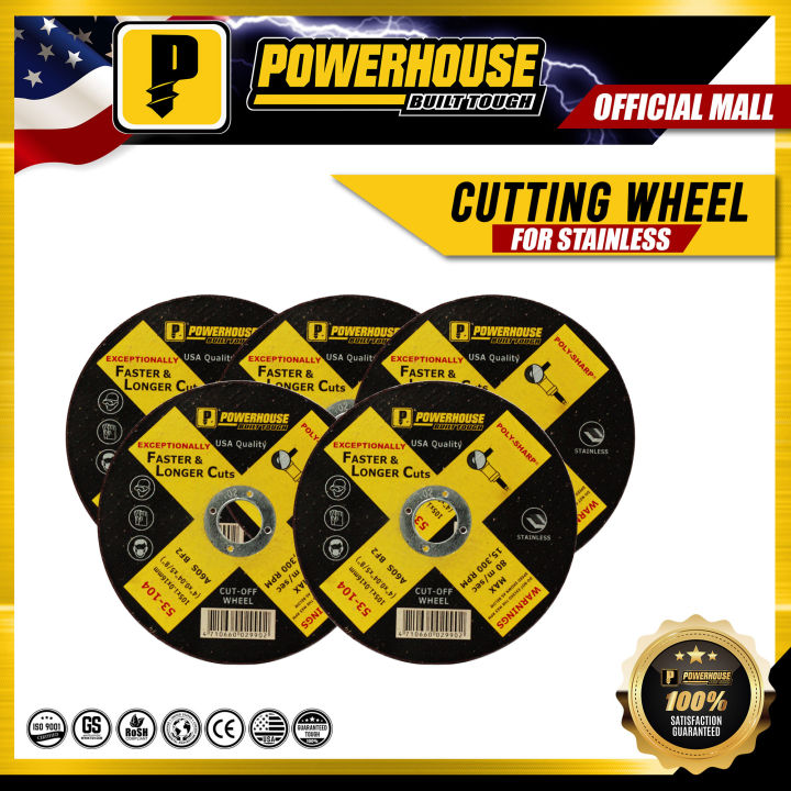 Powerhouse 5PCS Cutting Disc Wheel For Stainless Steel 4" PTAA | Lazada PH