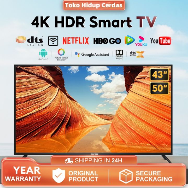 Smart TV 43 inch 4K Google TV 50/32 inch Android TV Dolby Audio - Google Play/Netflix/Youtube ...