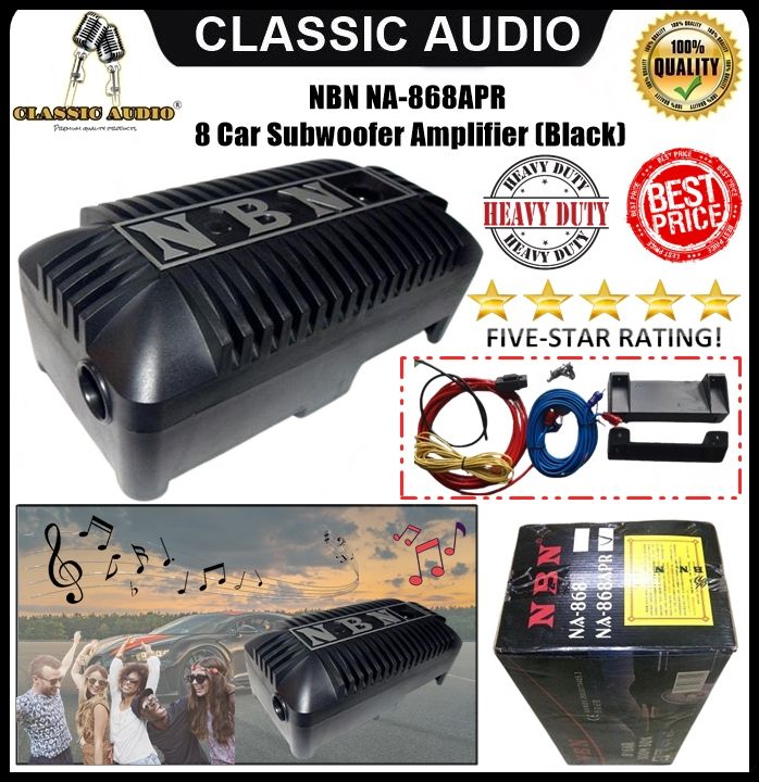 CLASSIC AUDIO NBN NA-868APR 8 Car Subwoofer Amplifier (Black) -2 WAY ...