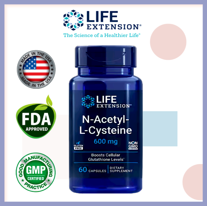 Life Extension N-Acetyl-L-Cysteine 600 มก. / 60 แคปซูล | Lazada.co.th