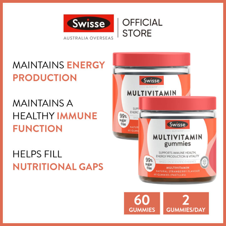 Swisse Ultivite Multivitamin Gummies 60 Gummies (Pastilles) x 2 bottles (EXP:11 2024) | Lazada PH