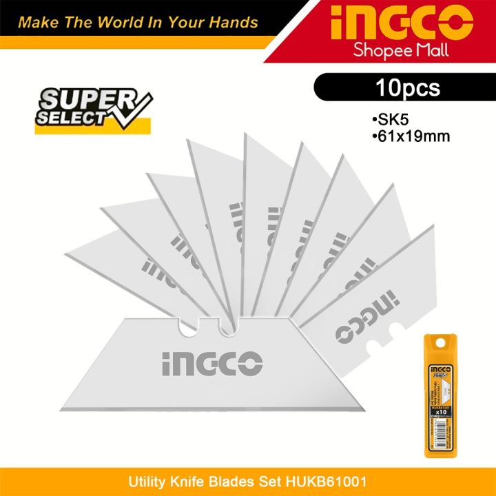 Ingco Snap Off 61x19mm Utility Blade Knife Sk5 Blades Utility Knife