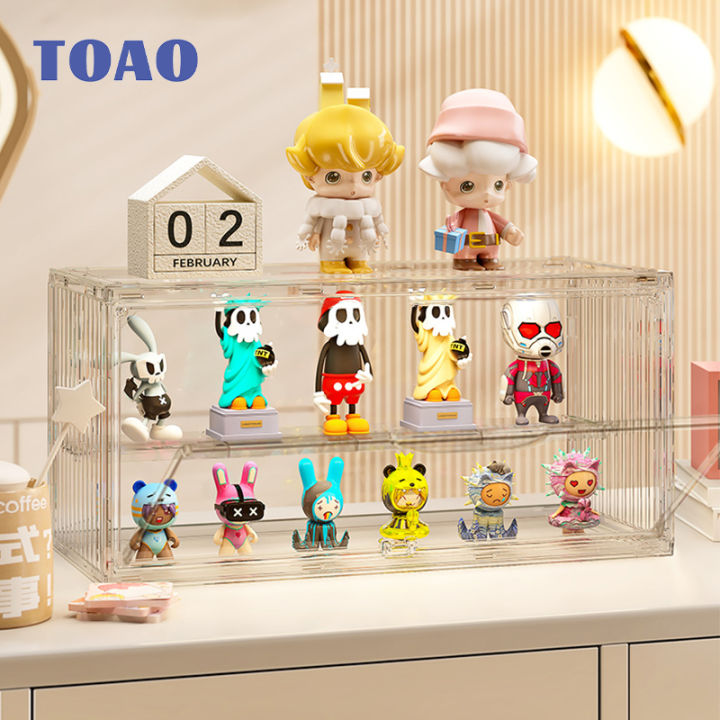TOAO Popmart Display Box Stackable Magnetic Dustproof Acrylic Display ...