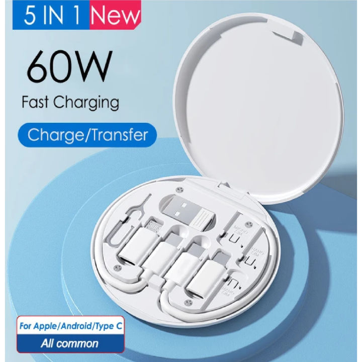 OneTech Remax RC-190 Wanbo Series 60W Type-C to Type-C Multifunction Fast Charge Data Cable Set ...