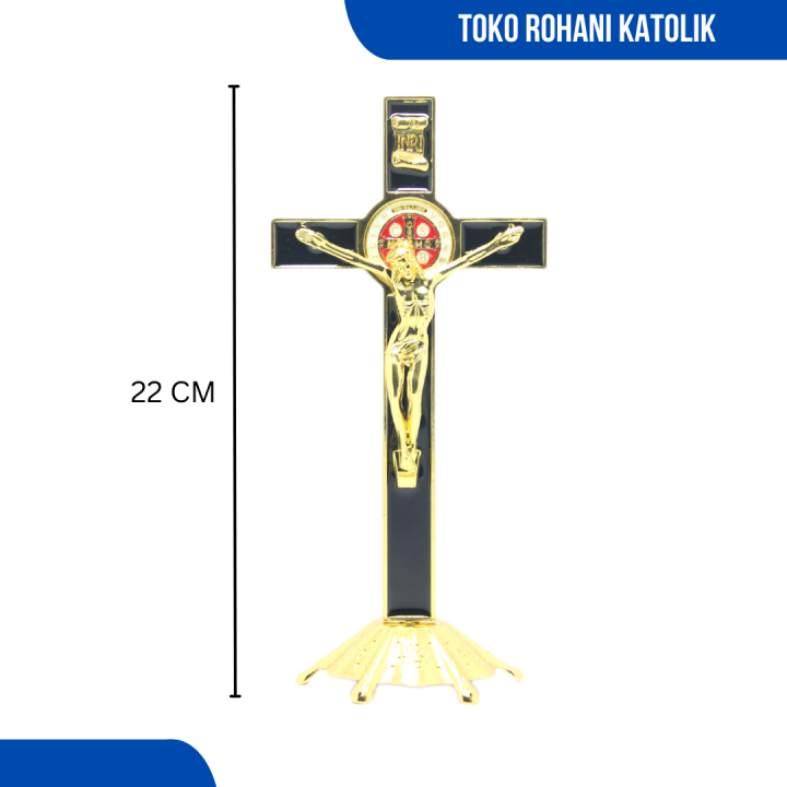 SALIB DUDUK KATOLIK BENEDIKTUS LOGAM (IMPOR) / SALIB DUDUK BENEDICT ...