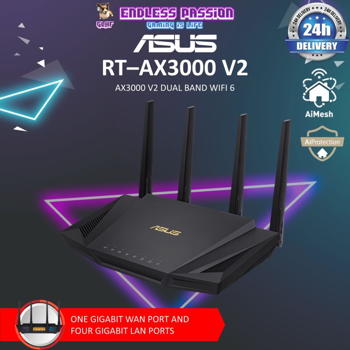 ASUS RT-AX3000 V2 Dual Band WiFi 6 Router | Lazada Singapore