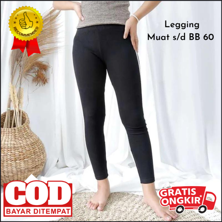 Celana legging panjang wanita polos / lejing hitam / leging warna / dalaman wanita jersey melar ...