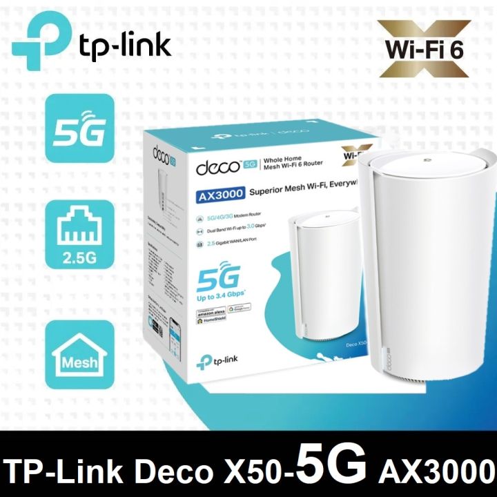 TP-Link Deco X50 5G SIM Mesh Modem Router WiFi 6 AX3000 4G/3G ...