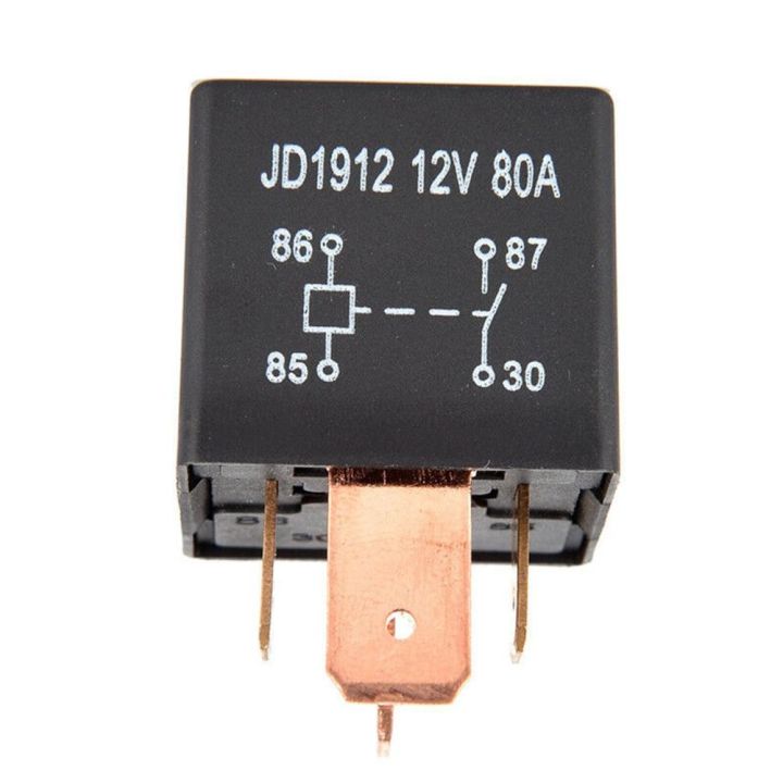 Waterproof Heavy Duty Car Relay 4Pin DC 24V 12V 80A JD1912 with Built in Fuse | Lazada PH