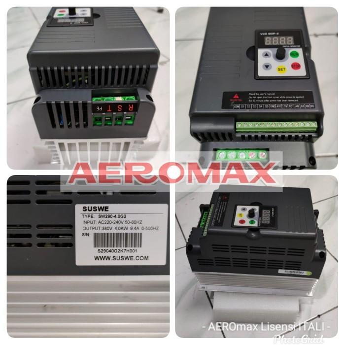 SUSWE INVERTER 5.5HP 4KW INPUT 1PHASE 220V OUTPUT 3PHASE 380V ...