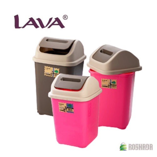 LAVA Plastic Household Office Swing Lid Dustbin/Tong Sampah Plastik ...
