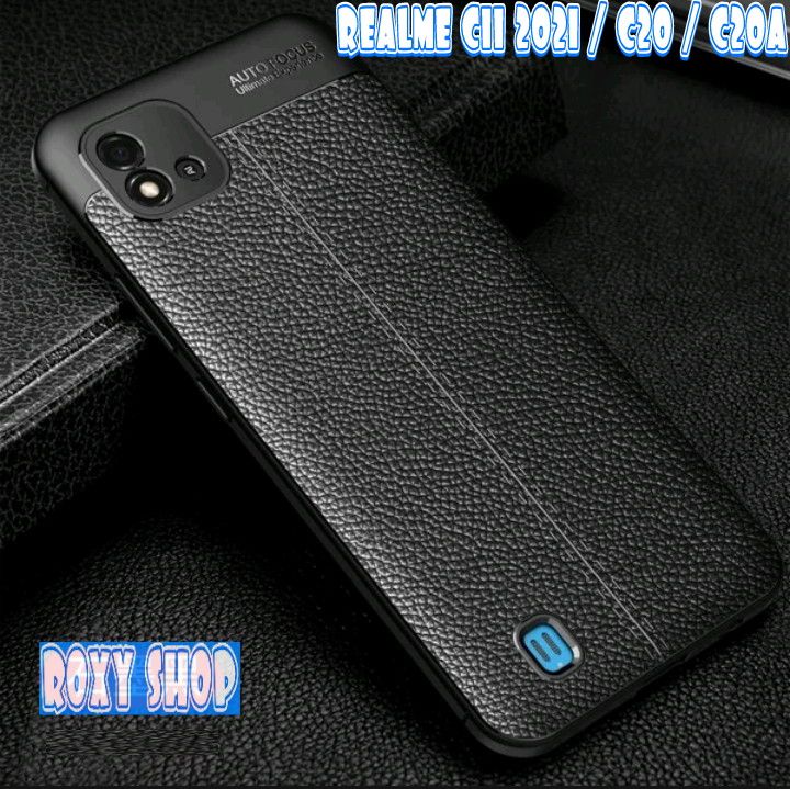 Case Autofocus Realme C11 2021 C20 C20a Casing Hp Leather