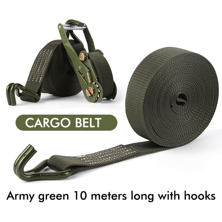 「Yomotsu」10 Tons / 5 Tons 10 Meters Cargo Strap Belt Set Ratchet Tie ...