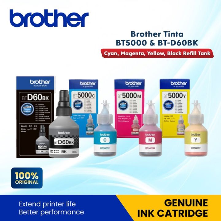 Tinta Brother INK Bottle BT-D60BK | BT-5000 Original | Lazada Indonesia