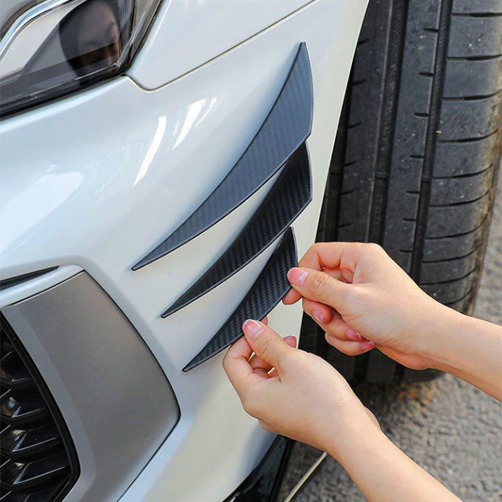 6pcs Carbon fiber Car bumper modified universal spoiler | Lazada PH