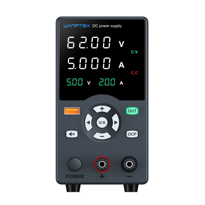 WANPTEK GC605H DC Power Supply 0-60V 5A Adjustable Voltage and Current ...