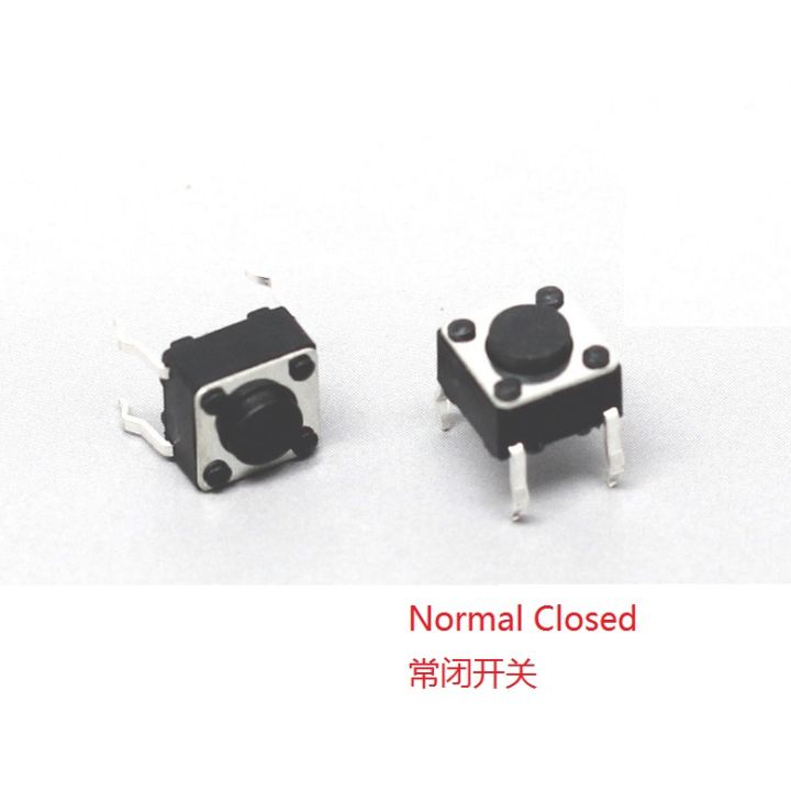yingke 100pcs Normal Closed Tact Switch 6x6x4.3 Dip Vertical Tactile ...