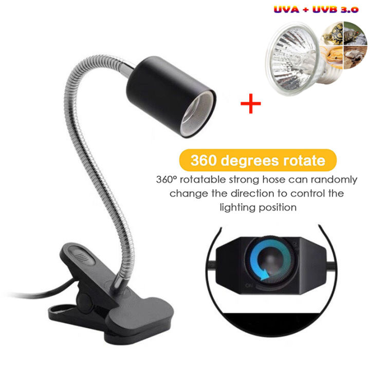 UVA+UVB 3.0 Reptile Heat Lamp Full Spectrum Turtle Basking Lamp with ...