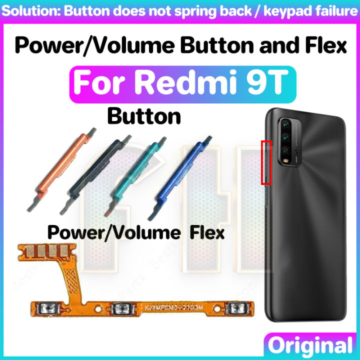 Power volume button flex For Xiaomi Redmi 9T Side key Switch ON OFF Key ...