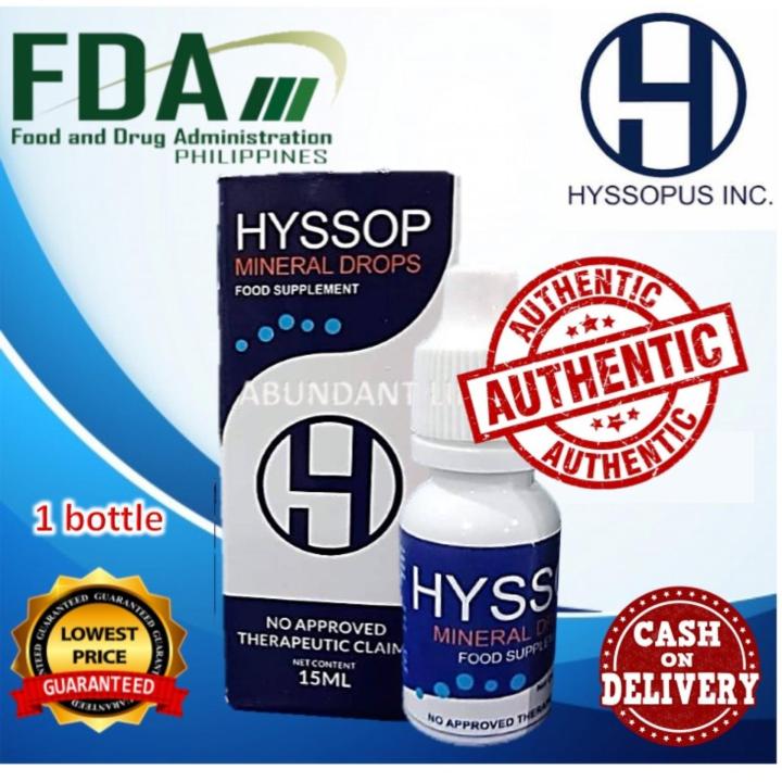 1 BOTTLE HYSSOP MINERAL DROPS FOOD SUPPLEMENT 15ML ORIGINAL SOLD BY ...