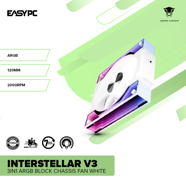 EasyPC | Jungle Leopard 3in1 ARGB Interstellar V3 Block Chassis Fan ...