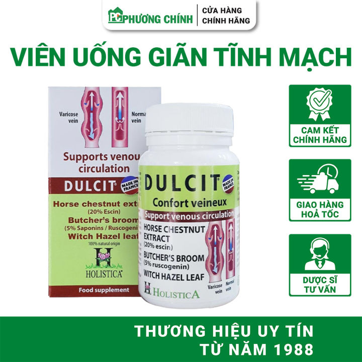 Viên Uống Suy Giãn Tĩnh Mạch Dulcit Holistica Hỗ Trợ Giảm Tình Trạng ...