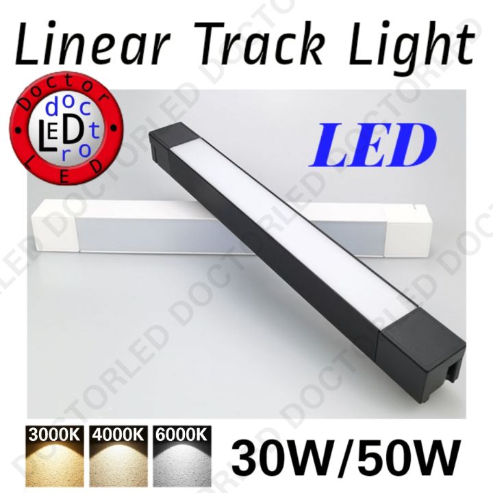 [DoctorLED] Linear Track Light LED 30W OR 50W Lampu Trek Linear Ceiling ...