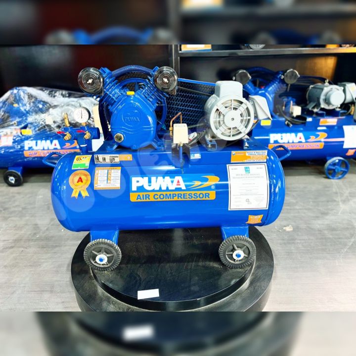 PUMA ปั๊มลม รุ่น PP21-PPM220V มอเตอร์ 1แรงม้า 750วัตต์ 220V 92ลิตร 2ลูกสูบ AIRCOMPRESSOR ปั๊มลม ...
